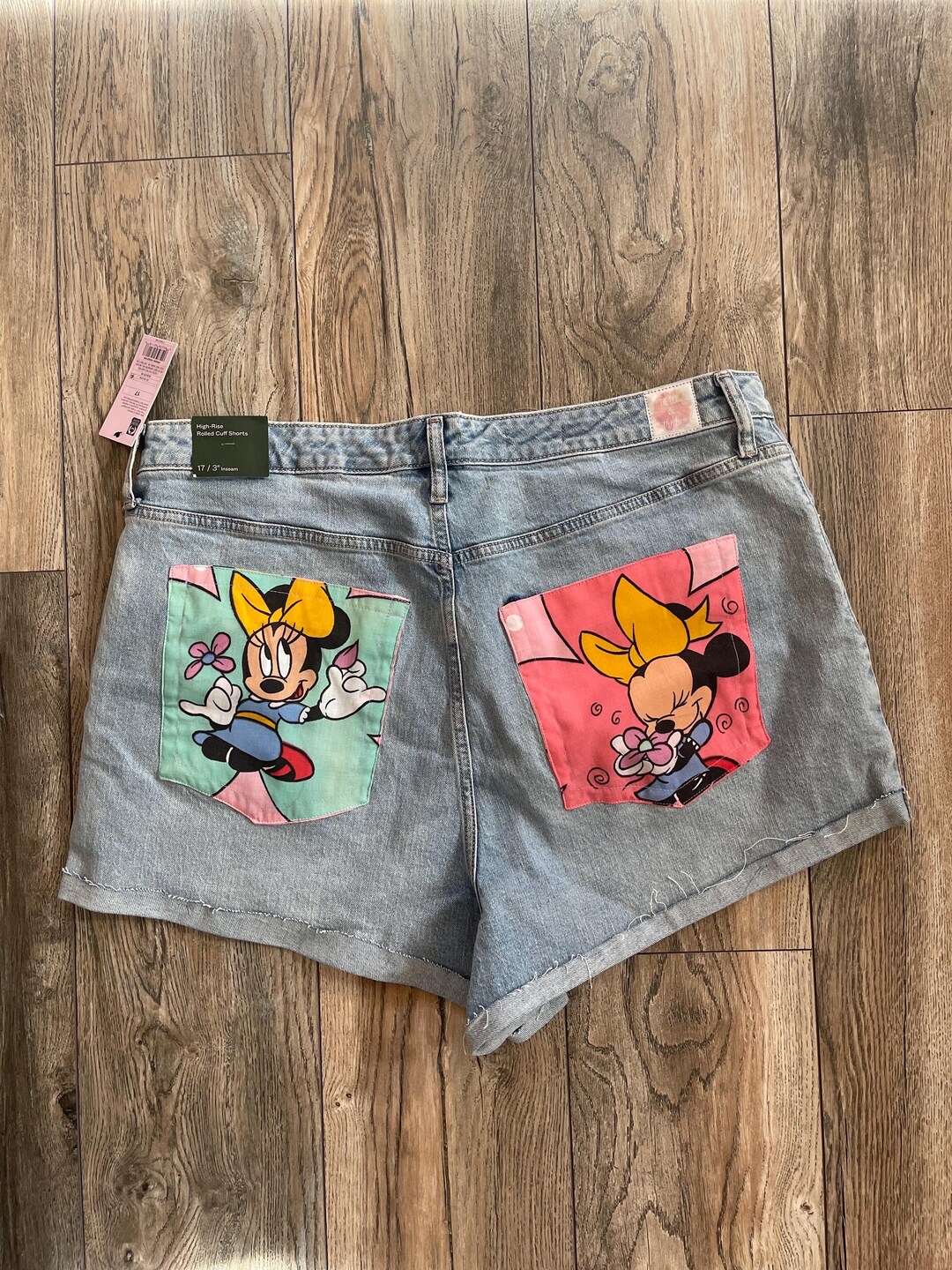 Upcylced Minnie Pocket Shorts - Etsy