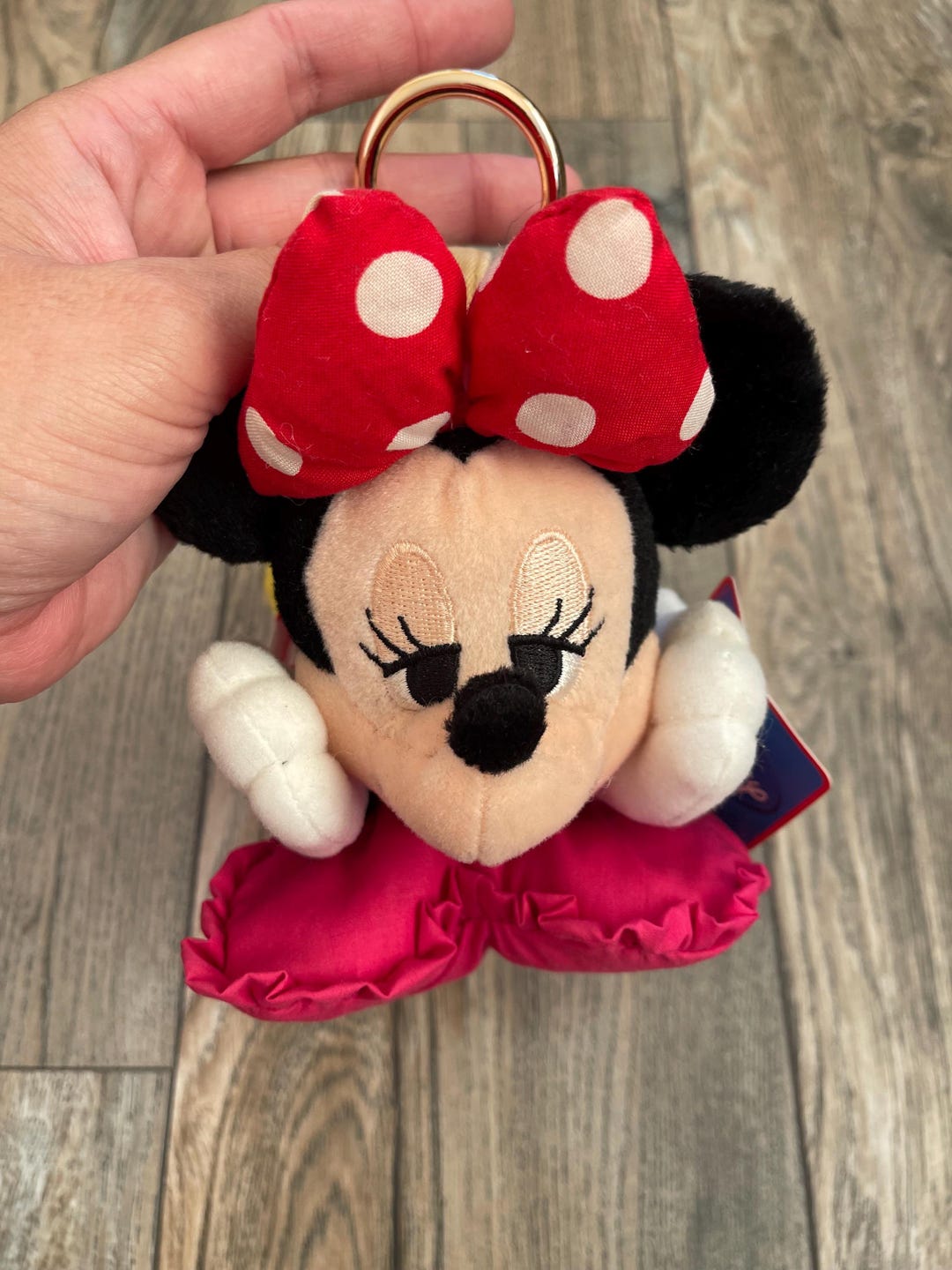 Upcycled Sleepy Minnie Plush Keychain - Etsy