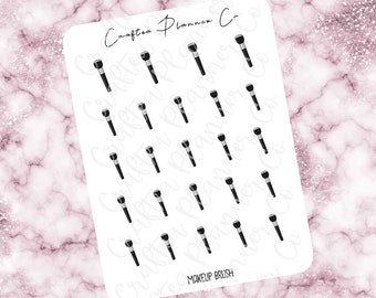 Makeup Brush Sticker - Etsy