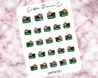 Happy Little Dumpster Fire 3.5x3.5 Vinyl Sticker - Etsy