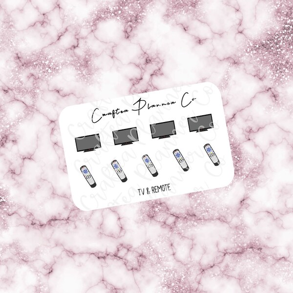 Tv Remote Stickers - Etsy