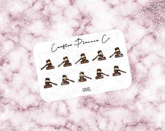Judge Gavel Stickers - Etsy