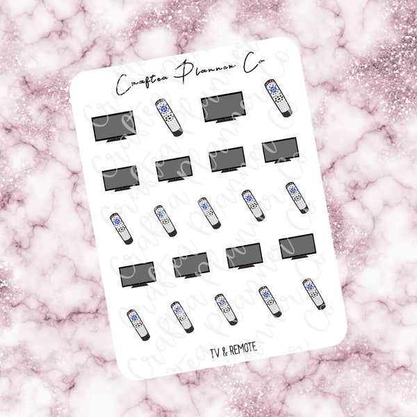 Tv Remote Stickers - Etsy