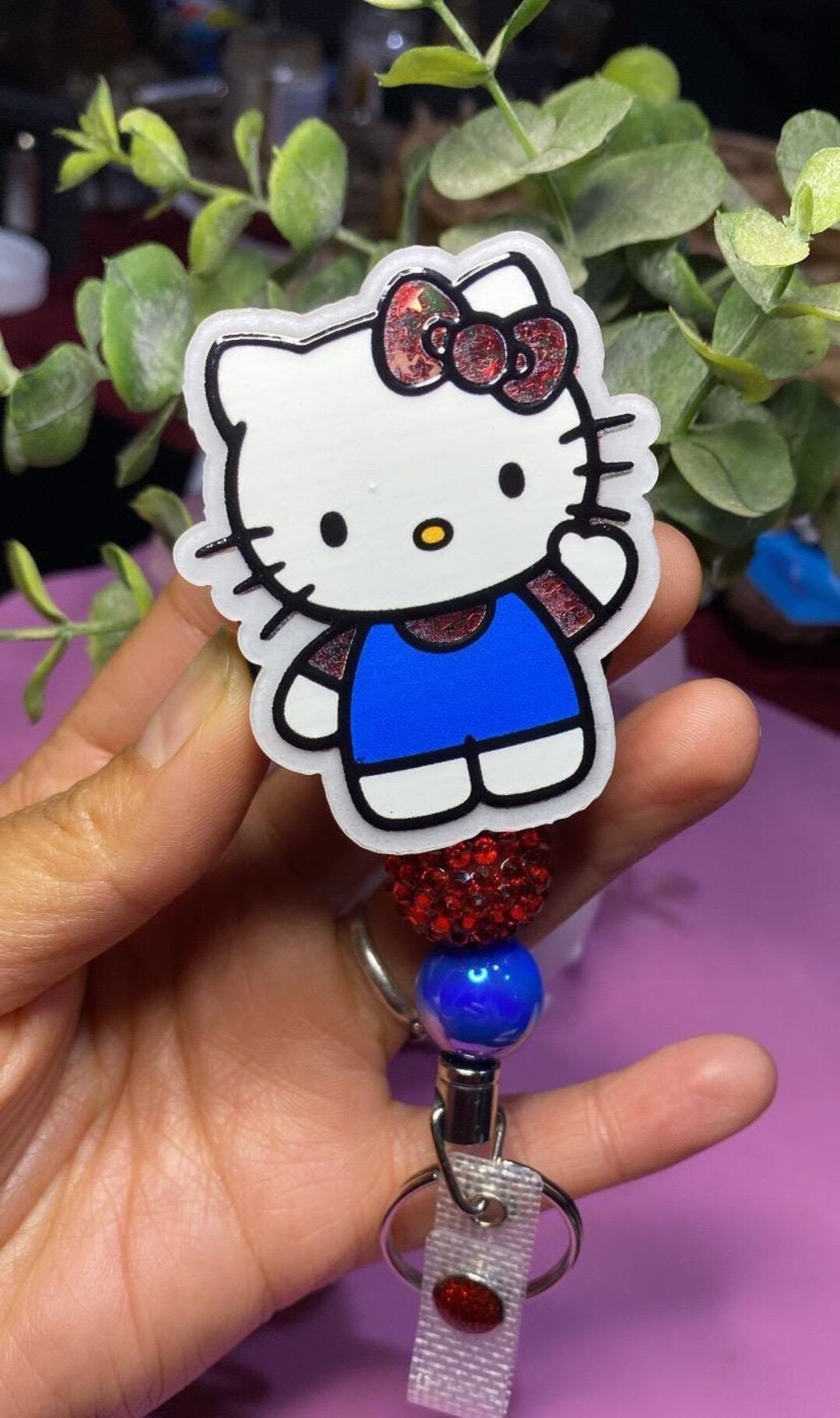 Hello Kitty Shaker Badge Reel: Nurse/student ID Holder - Etsy