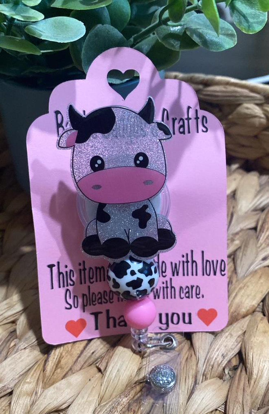 Cow Badge Reel, Cute Animal ID Holder, Nurse Medical Badge - Etsy
