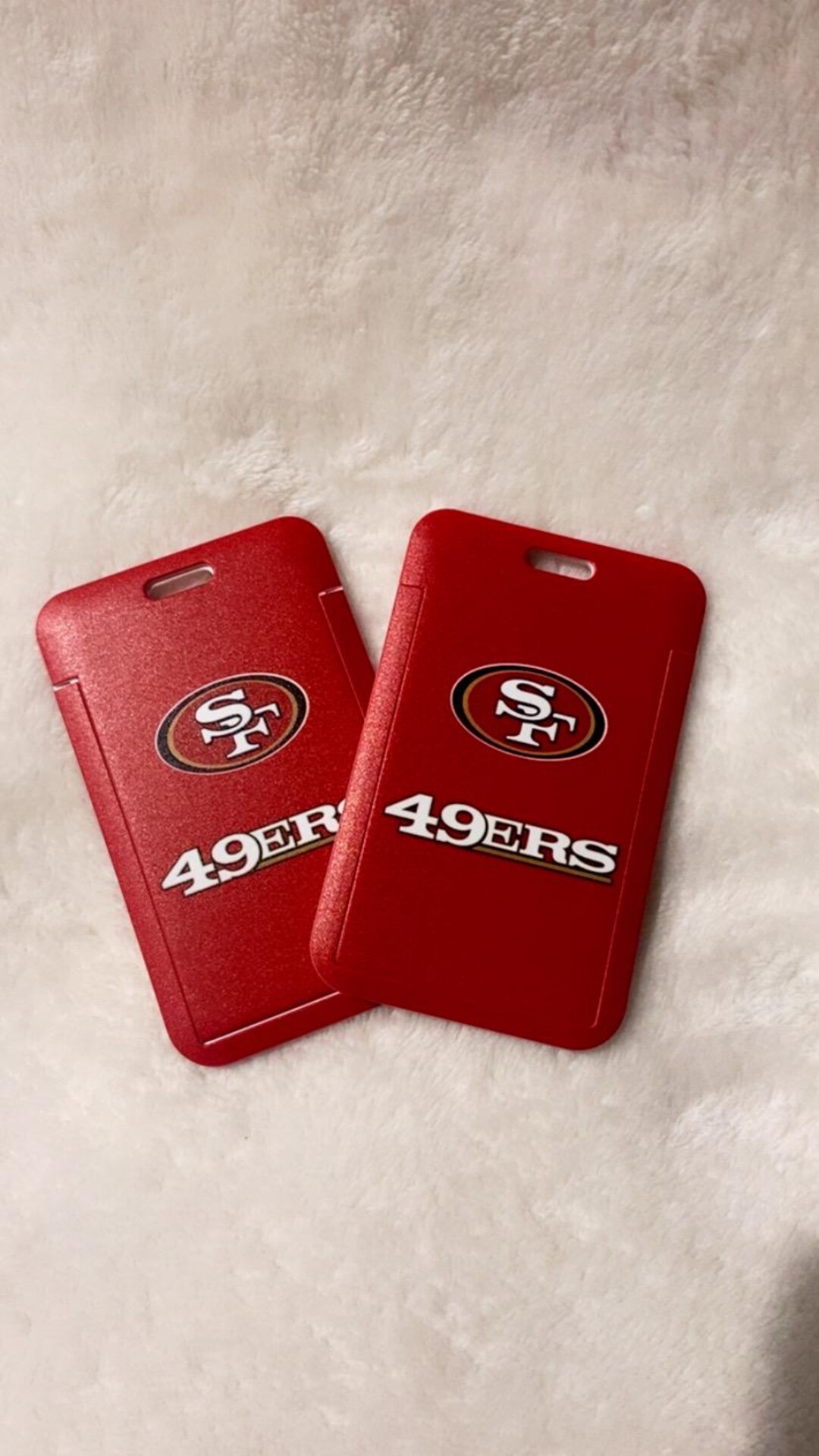 Red & Gold Football Inspired ID Card Holder | Sports Badge Reel | Game ...