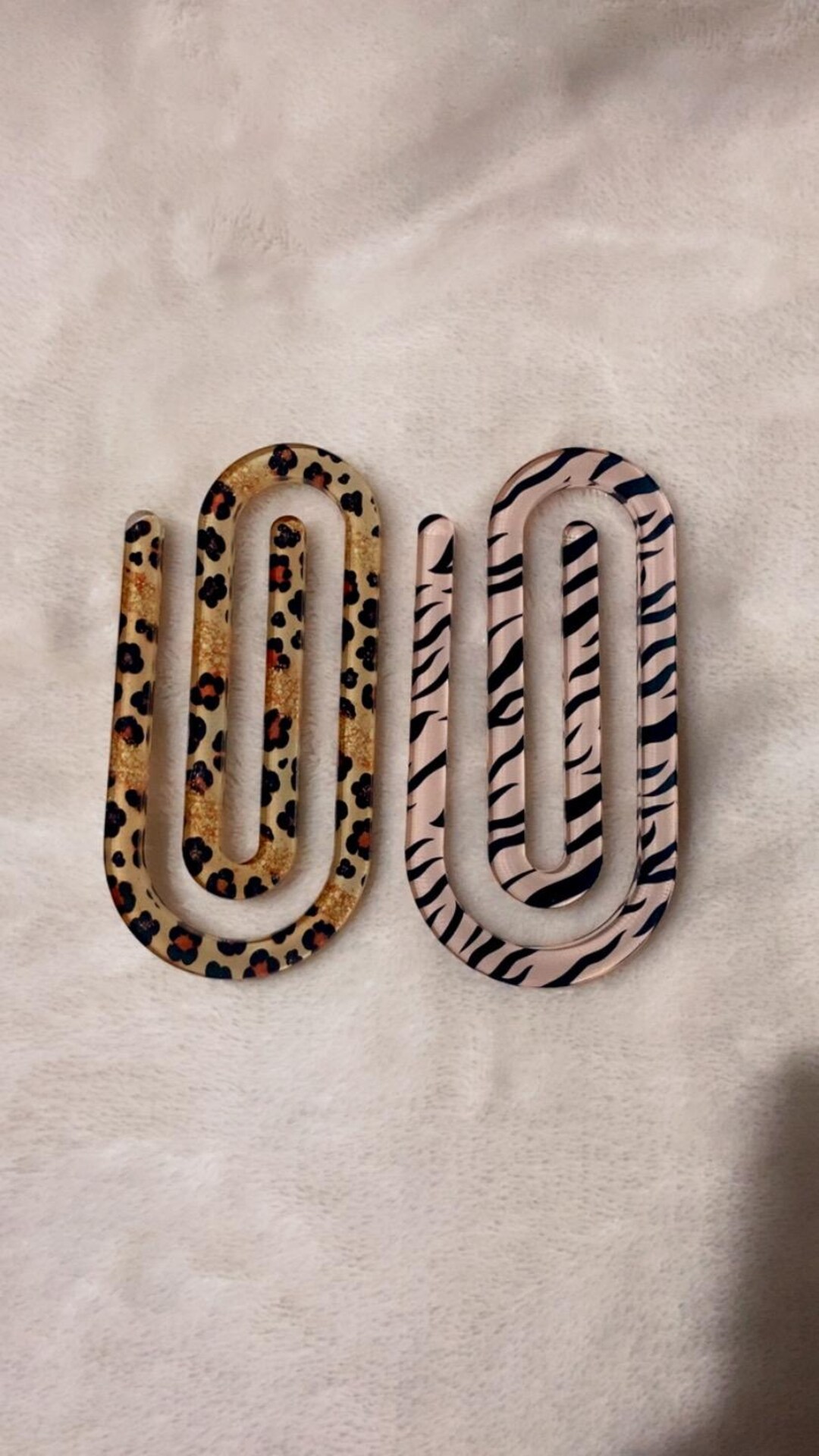 Jumbo Animal Print Bookmark Set | Zebra & Leopard Pattern | Large Book ...