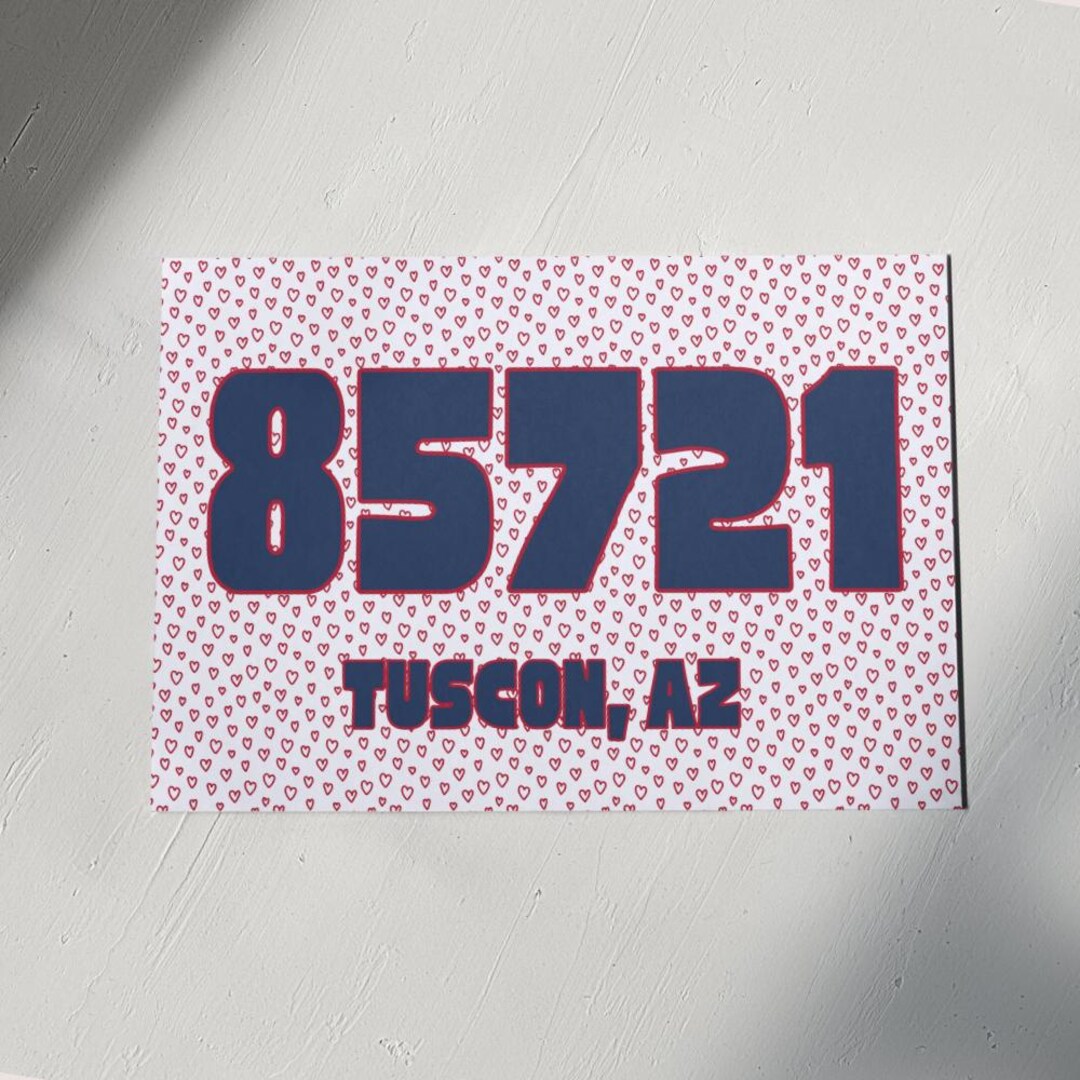 University of Arizona Print • 85721 Tuscon, AZ • Heart Print in School ...