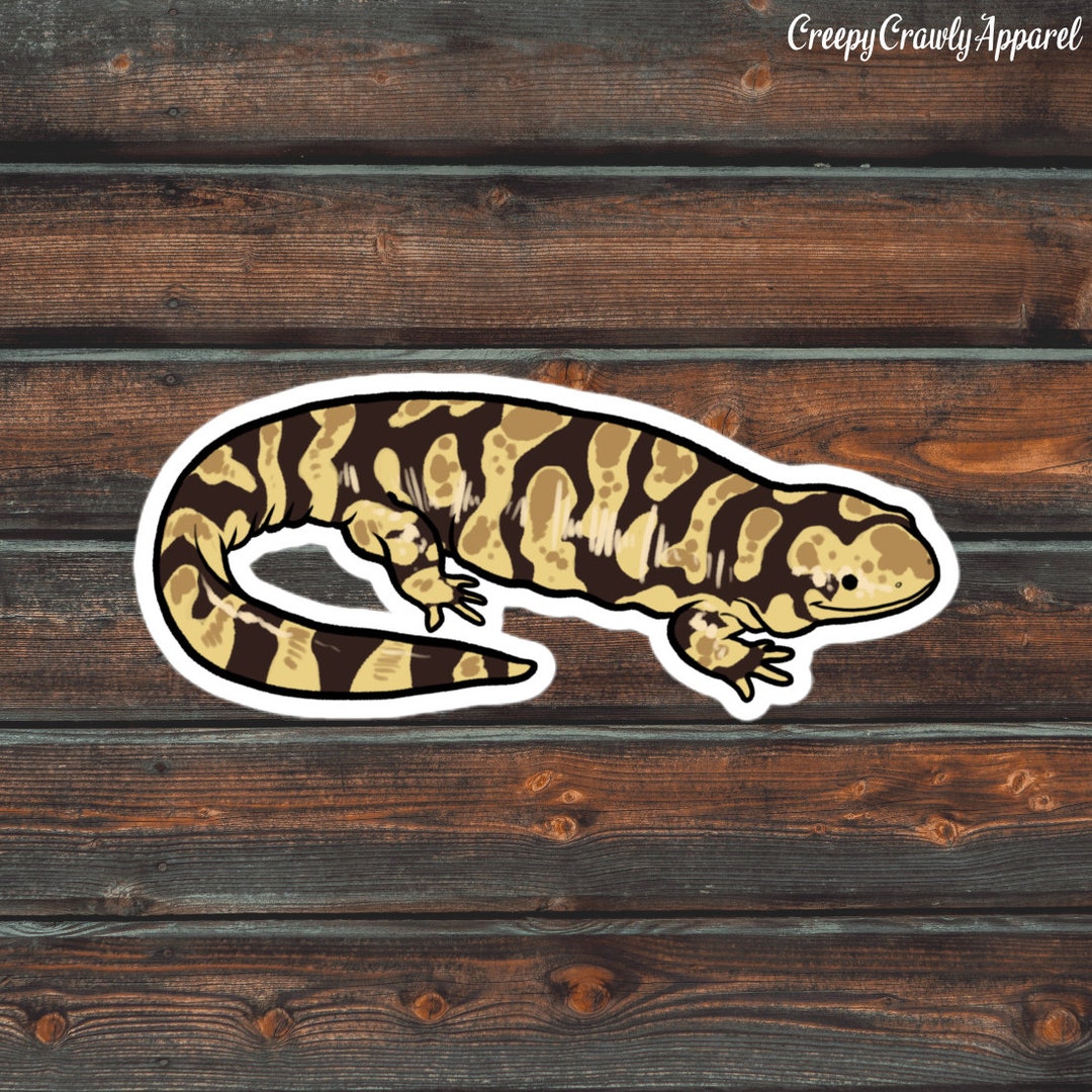 Tiger Salamander Sticker, Amphibian Sticker, Vinyl Waterproof Tiger ...