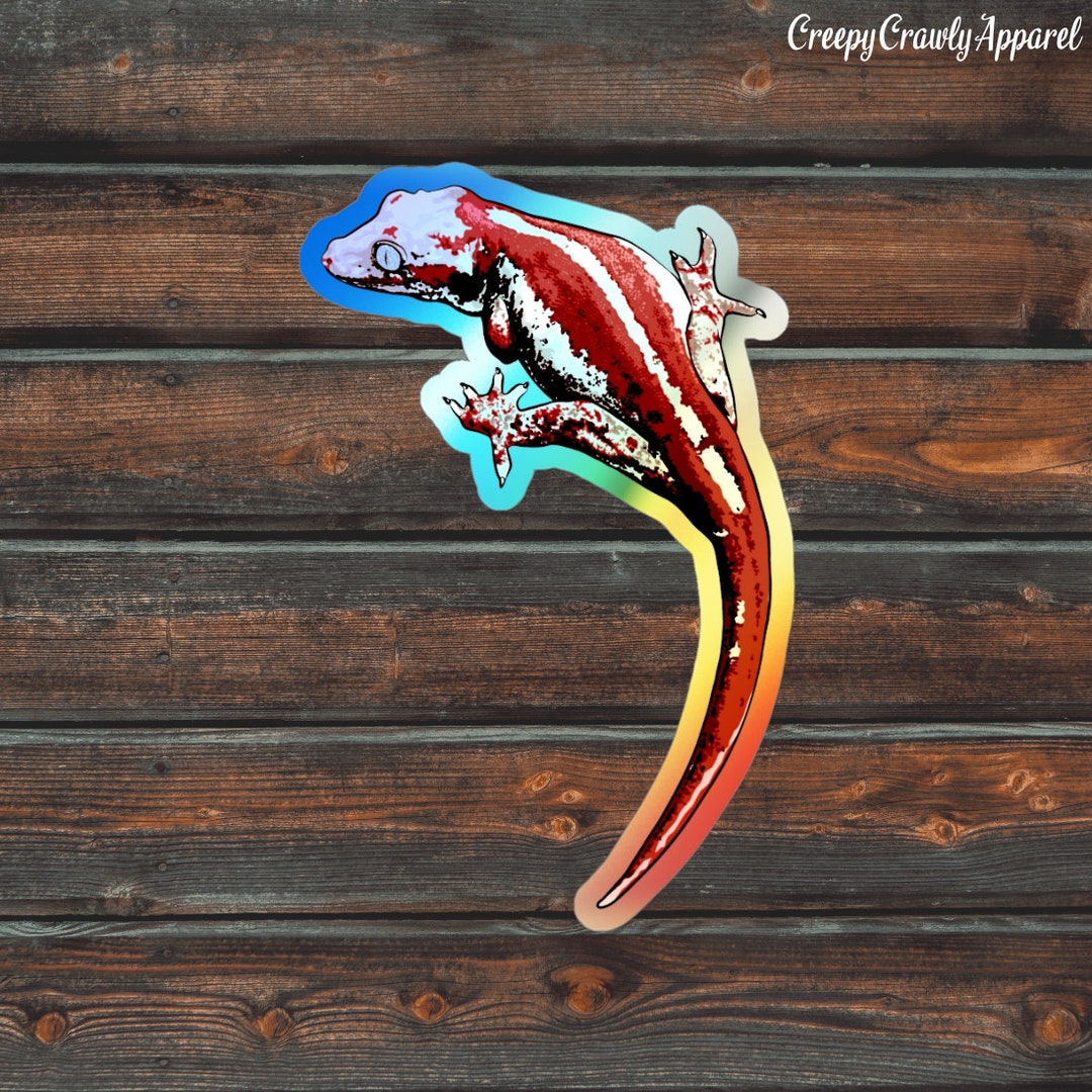 Gargoyle Gecko Holographic Sticker, Reptile Sticker, Lizard Sticker ...