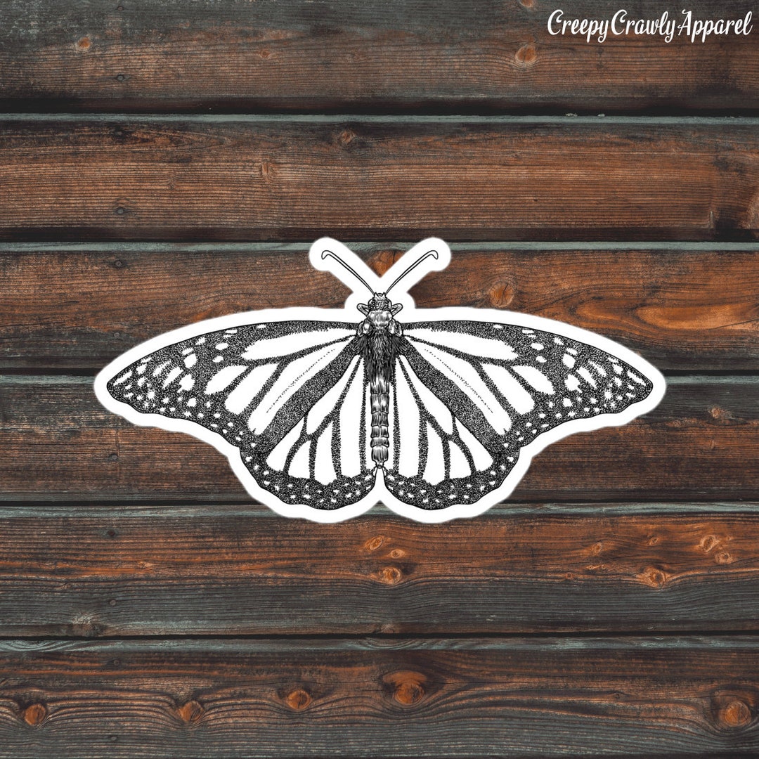 Monarch Butterfly Sticker, Bug Sticker, Cute Butterfly Sticker, Vinyl ...