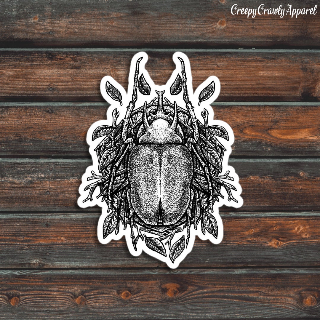Beetle Sticker, Bug Sticker, Insect Sticker, Vinyl Waterproof Beetle ...
