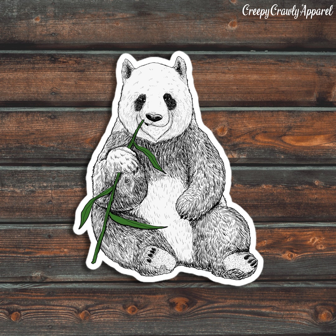 Panda Bear Sticker, Bear Sticker, Cute Panda Sticker, Waterproof Panda ...