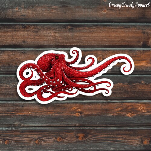 Vinyl Octopus Sticker - Etsy