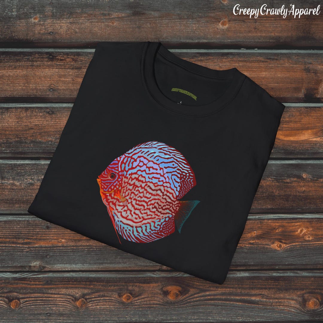 Red Discus Fish Shirt, Unisex Fish Shirt, Discus Fish Gift, Pet Discus ...