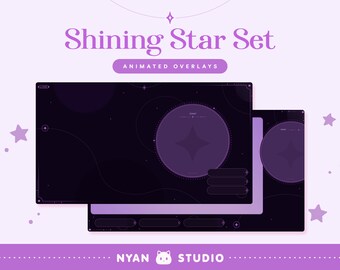 Shining Star Animated Overlay Set Twitch Vtuber Streamer - Etsy