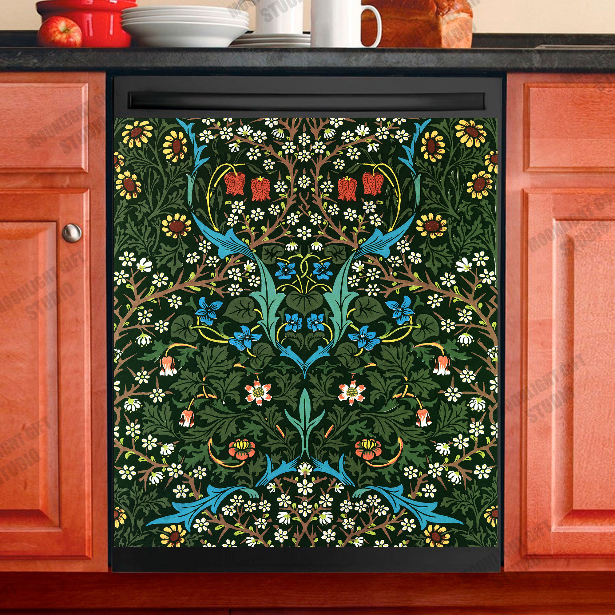 William Morris Floral Dishwasher Cover, William Morris Kitchen Decor