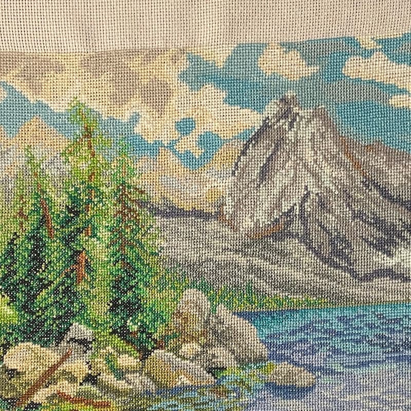 Mountain Crossstitch - Etsy