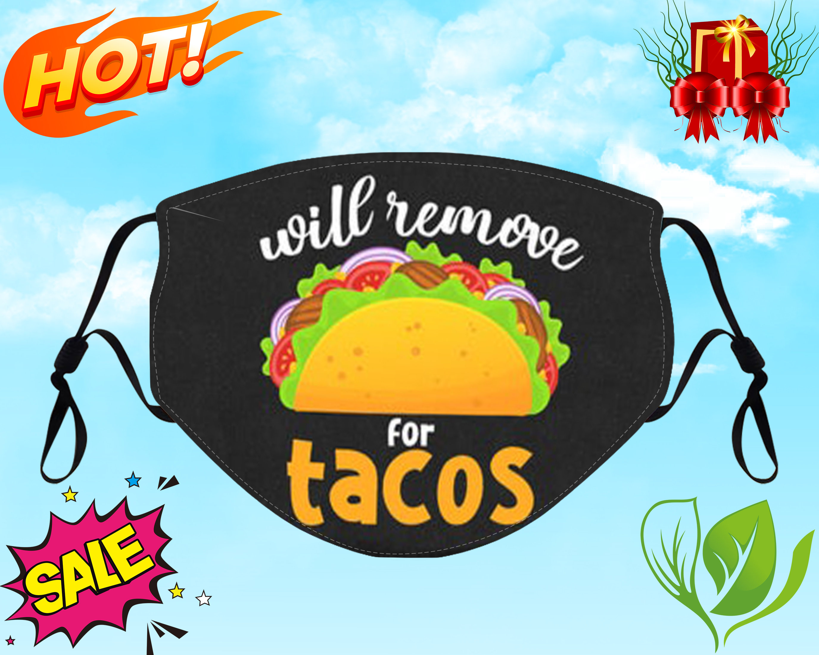 Will remove for tacos face mask Handmade Face Mask | Etsy