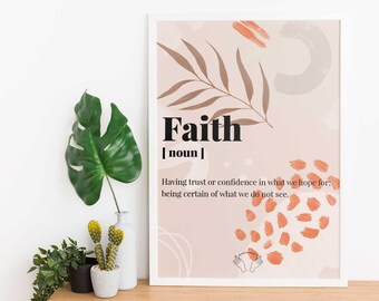 Faith Definition Art Print Wall Decor Definition Print Faith Poster ...