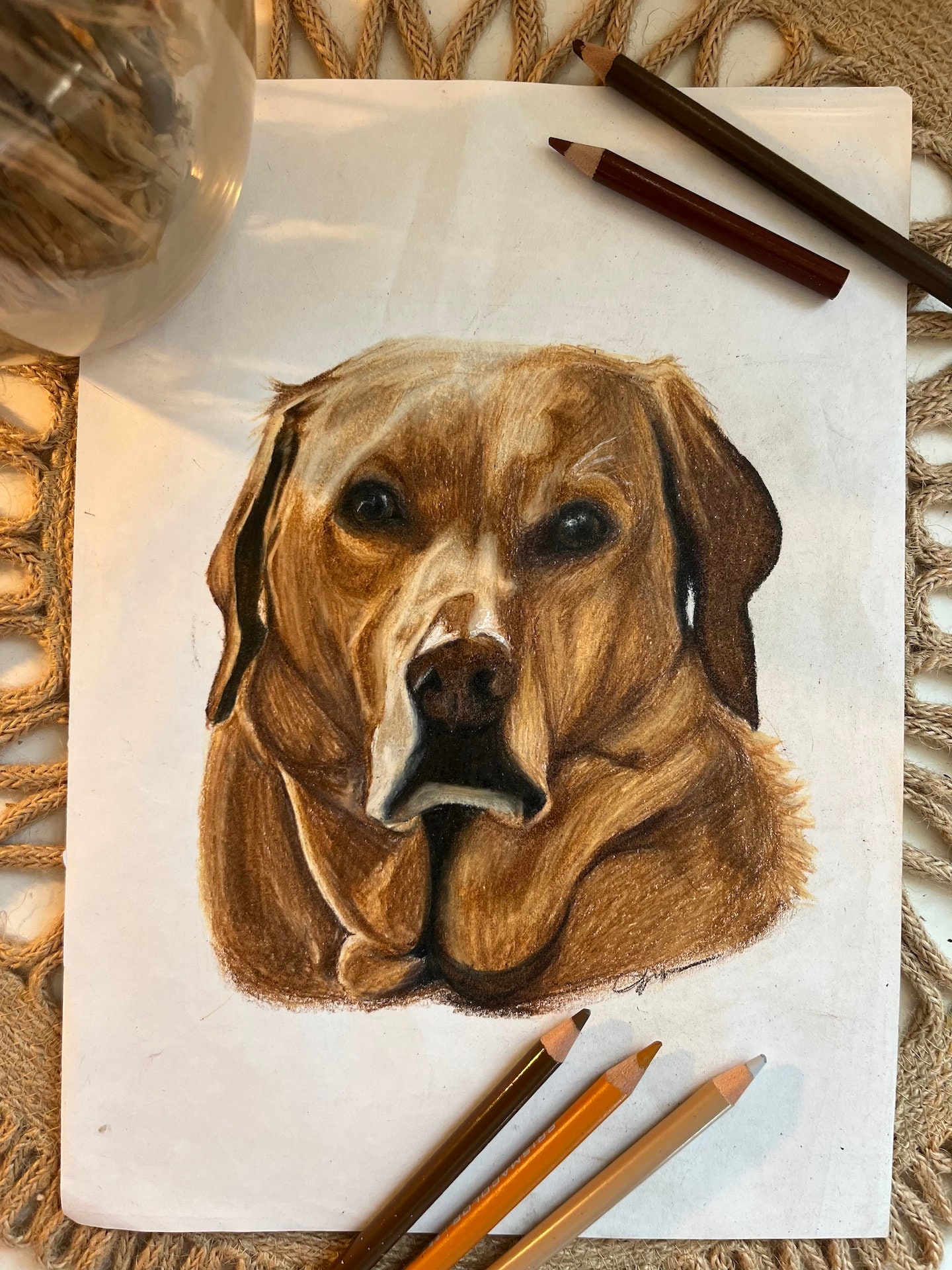 Colored Pencil Memorial Dog Drawing - Etsy