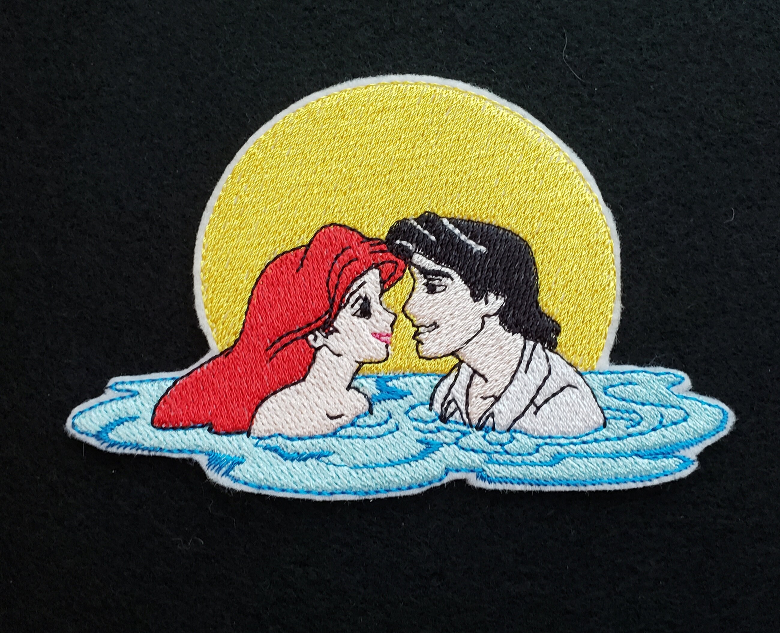 Appliques & Patches Ariel and Prince Eric DIY 4 1/2 inch Iron On ...