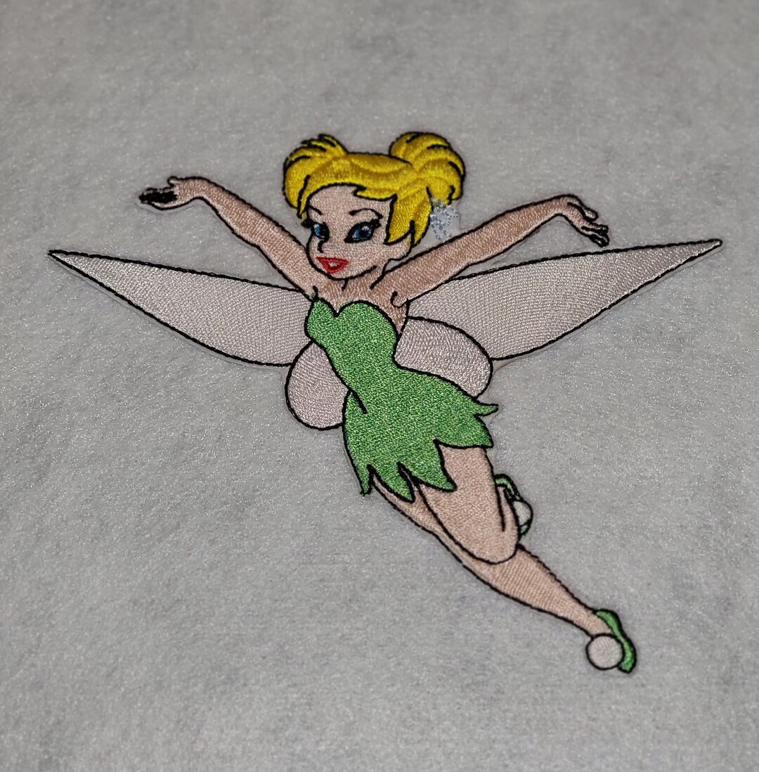 Tinker Bell Fairy DIY 6 Inch Iron on Embroidered Applique - Etsy