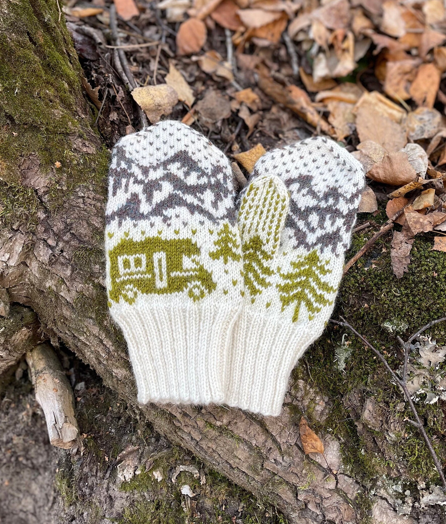 PATTERN Adventure Awaits Mittens Camping Colourwork Knitting - Etsy