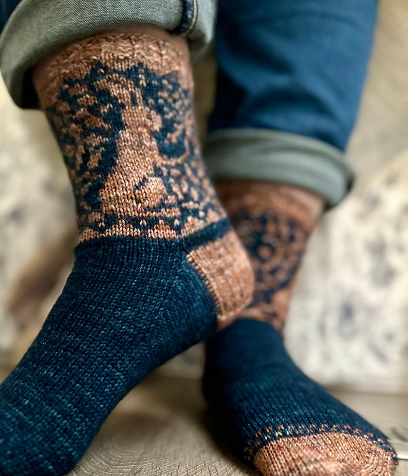 KNITTING PATTERN/ Bunny Wishes Socks/ Sock Pattern/ Colourwork/ Adult ...