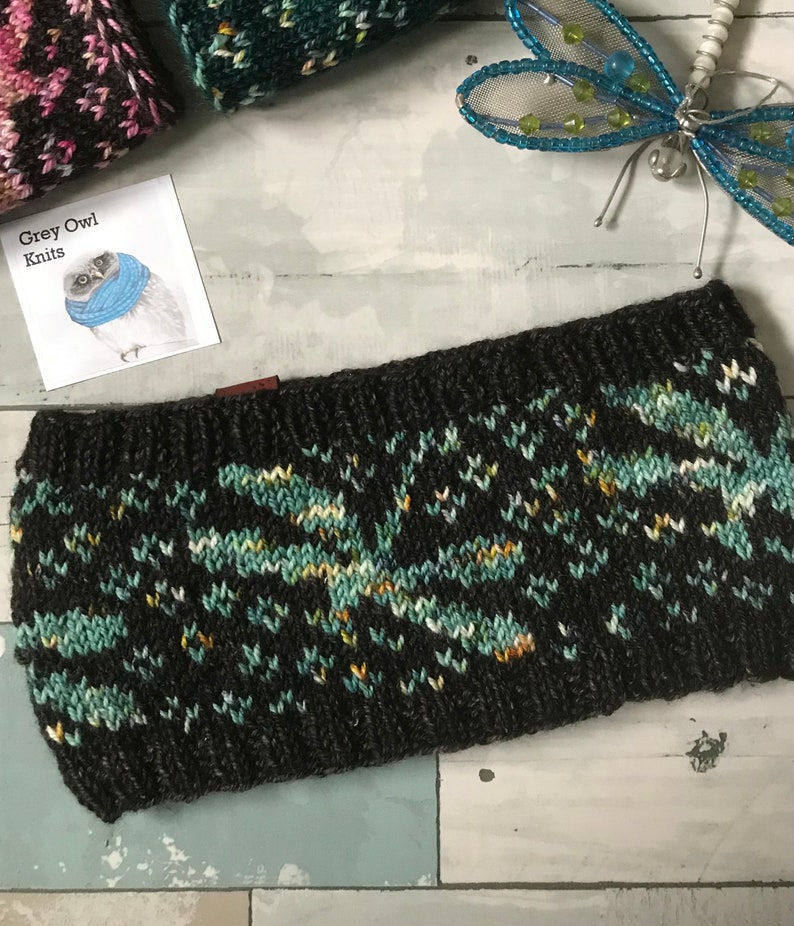 KNITTING PATTERN/DANCING Dragonfly Headband/knitting/headband Pattern ...
