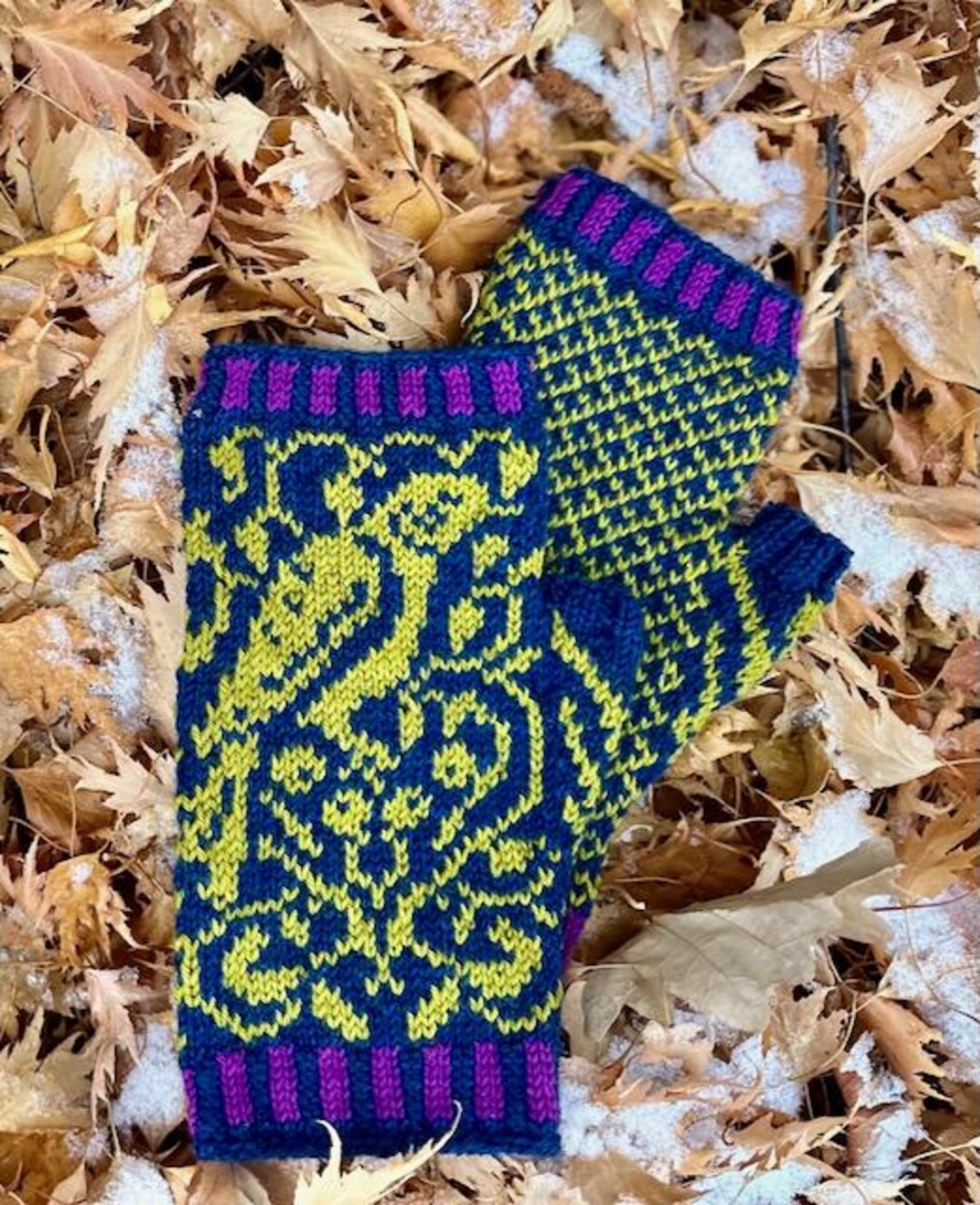 KNITTING PATTERN/ SONGBIRD Fingerless Mittens/ Knitting Pattern/ Womens ...