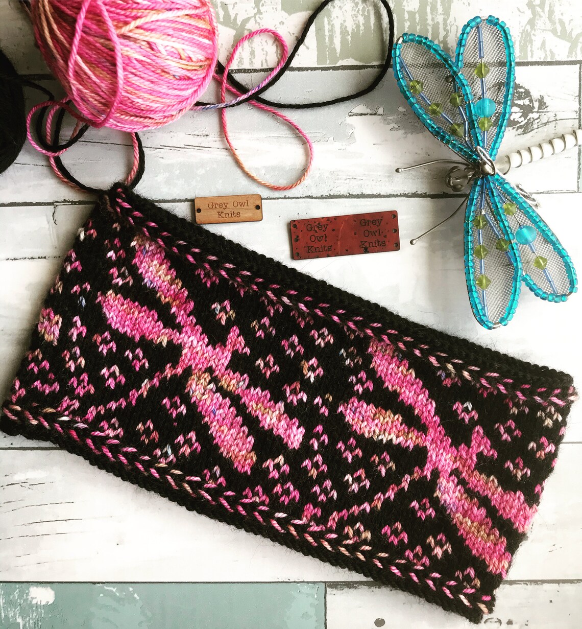 KNITTING PATTERN/DANCING Dragonfly Headband/knitting/headband Pattern ...