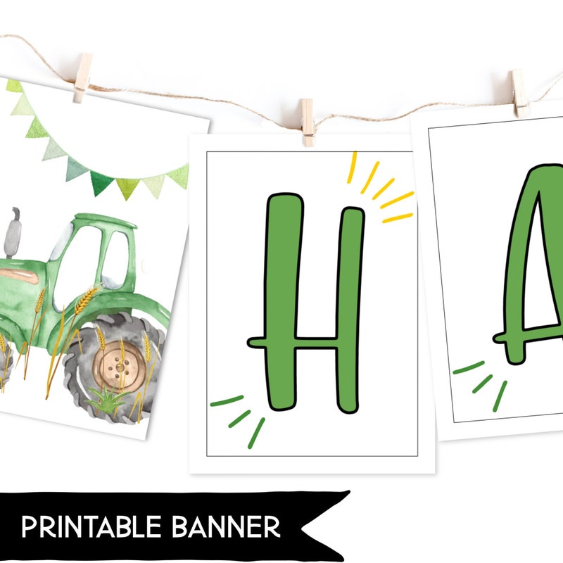 Tractor Banner - Etsy