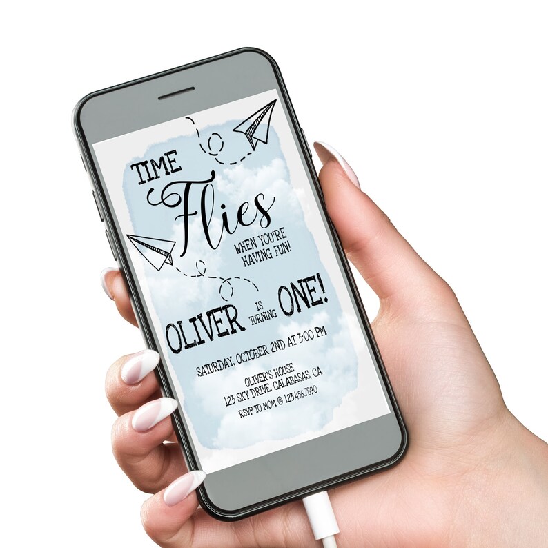 Time Flies Invitation Any Age Birthday Invite Digital - Etsy