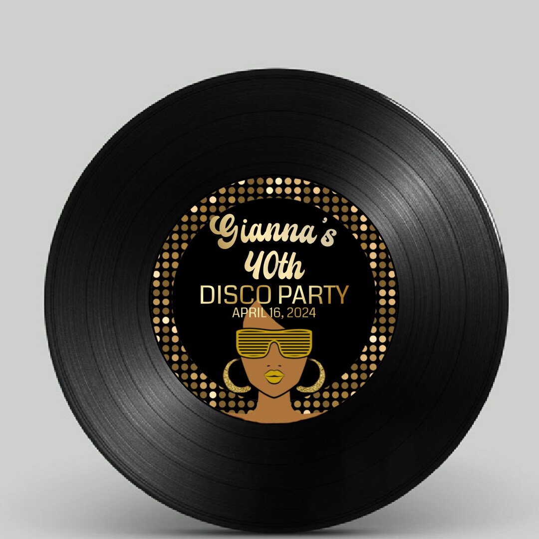 Editable, Vinyl Record Label, DISCO Party, Vinyl, Soul Train, Disco ...
