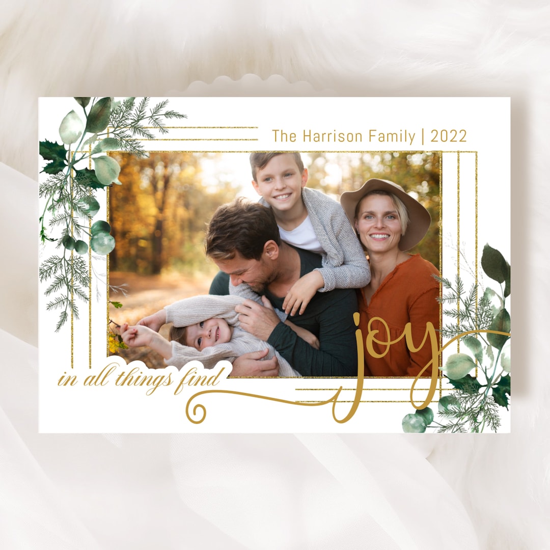 Merry Christmas, Modern Holiday Card, Christmas Photo Card, Holiday ...
