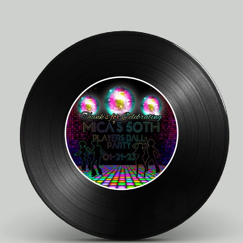 Editable Vinyl Record Label DISCO Party Vinyl Soul Train - Etsy