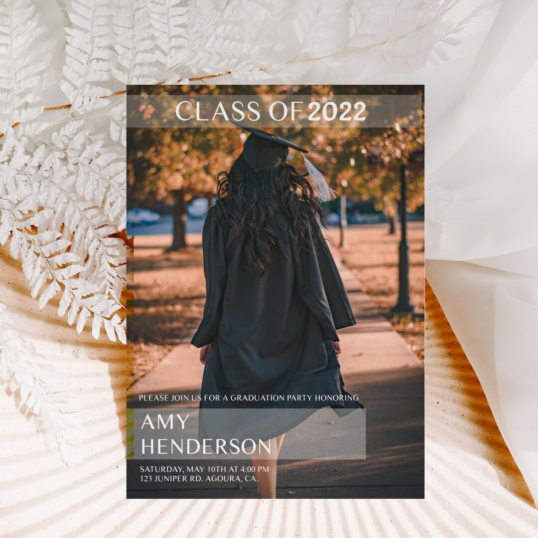 EDITABLE, Graduation Party Invitation, Class of 2022 Graduation ...