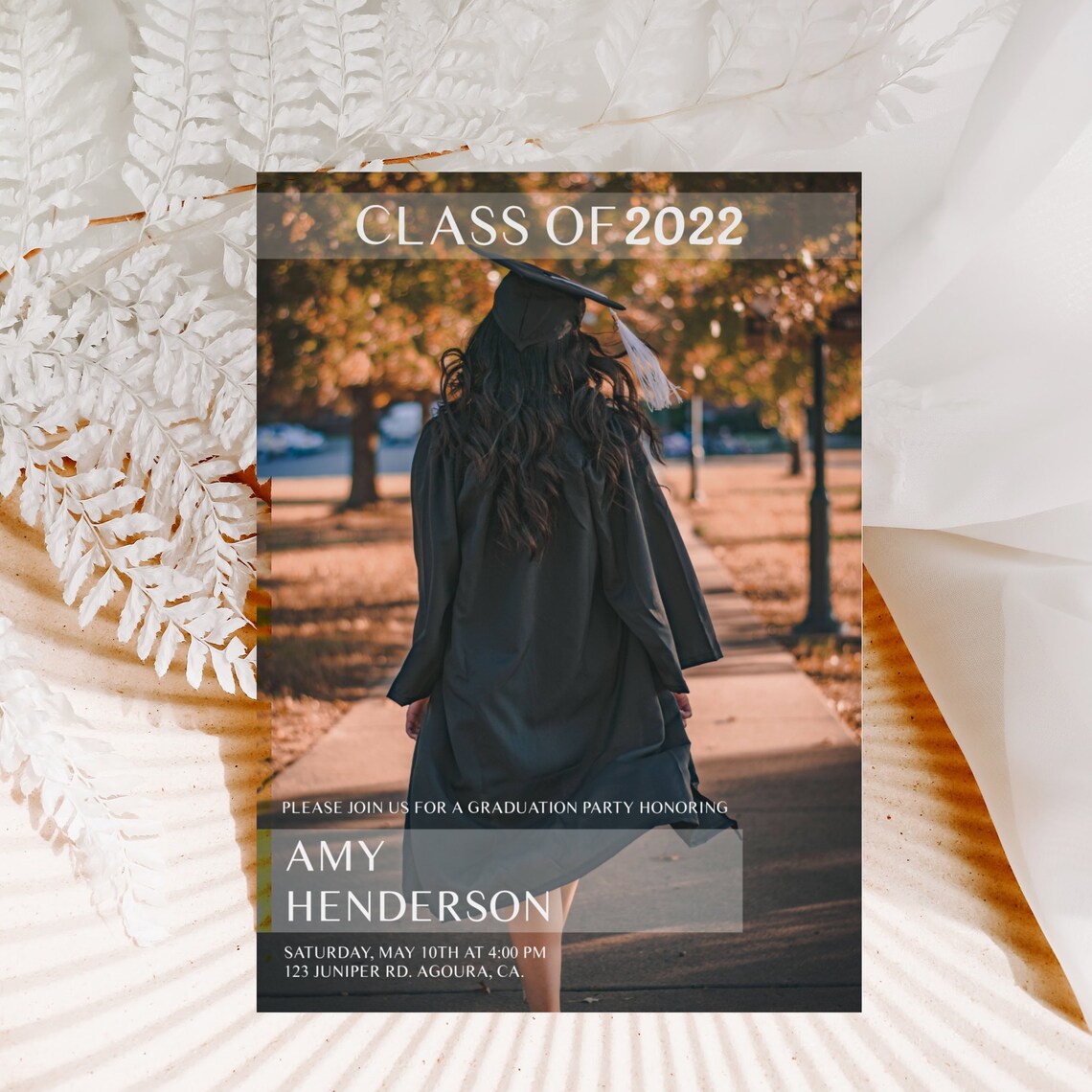 EDITABLE Graduation Party Invitation Class of 2022 - Etsy