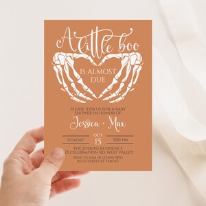 EDITABLE, Baby Shower Invitation, Halloween Baby Shower, A Baby is ...