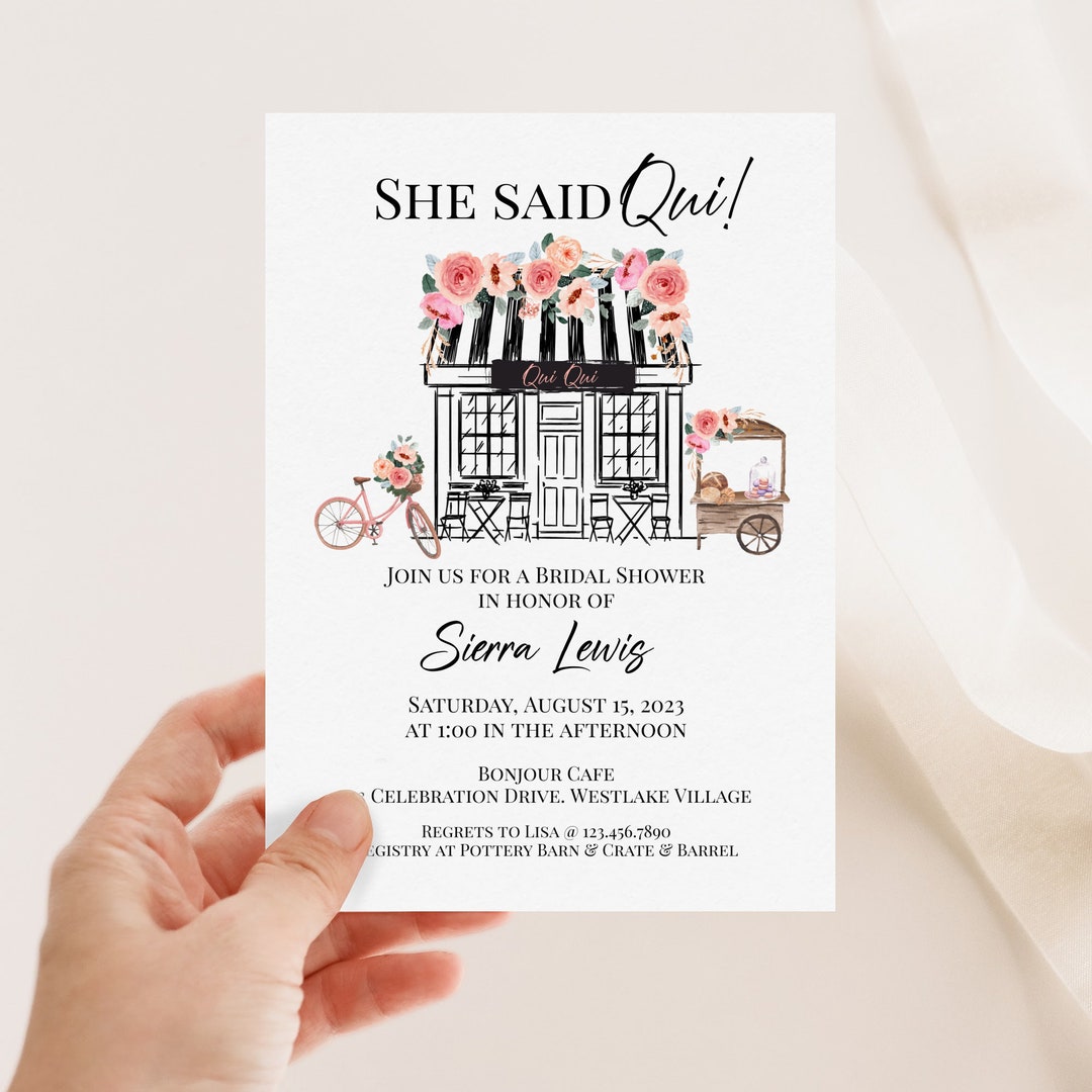 EDITABLE Paris Bridal Shower Invitation French Theme Bridal - Etsy