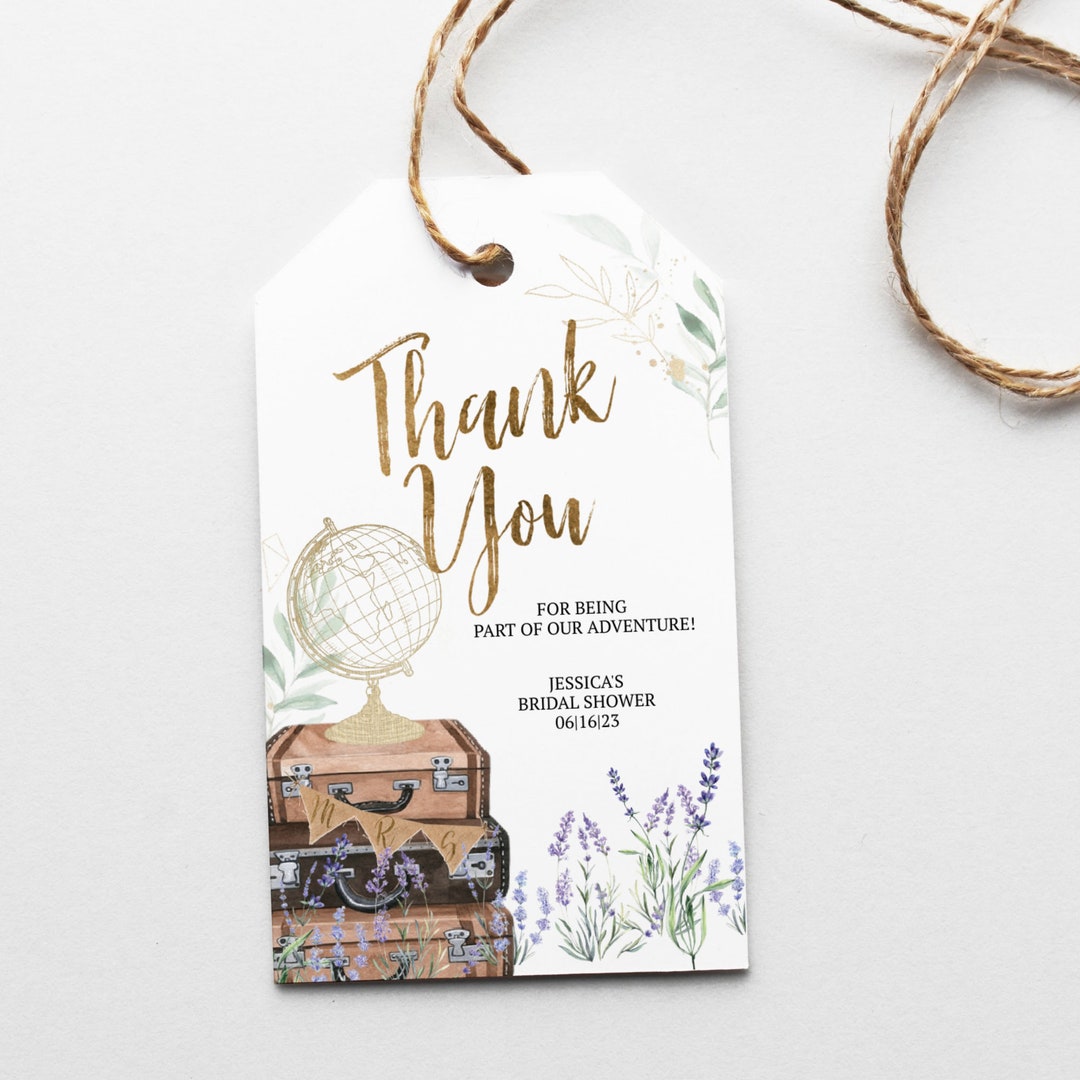 Editable, Thank You Tag, Adventure Thank You Tag, Party Favor ...