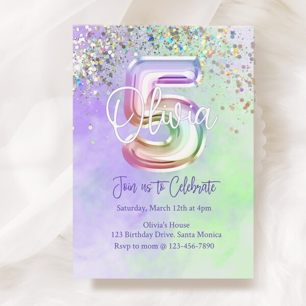 Printable 5th Birthday Invitation - Etsy