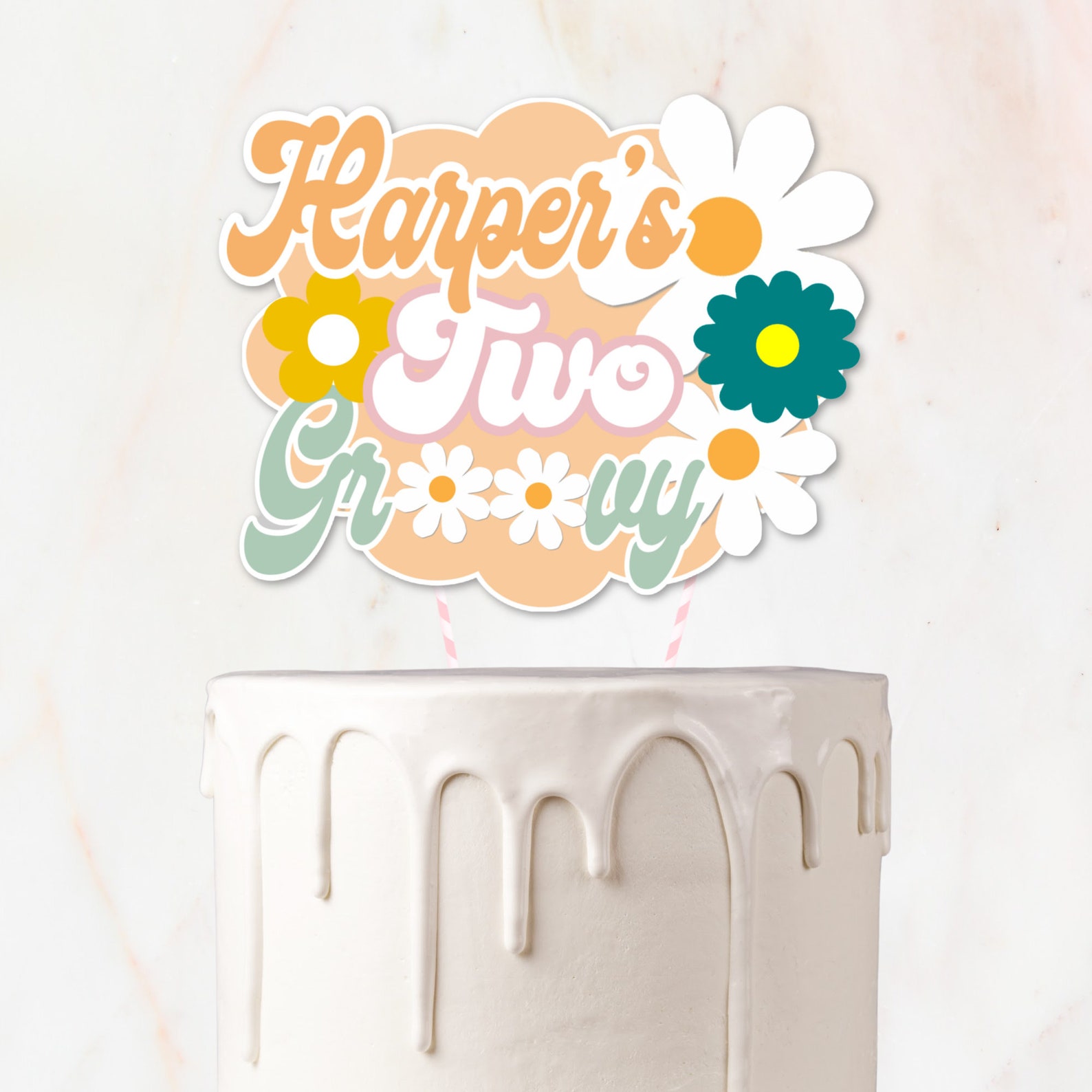 Groovy Birthday Editable Hippie Birthday Groovy Poster 70s - Etsy