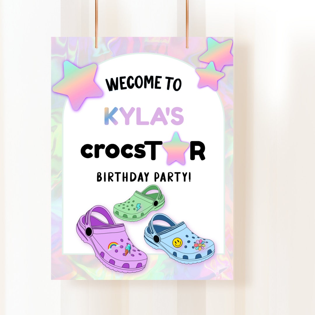 Crocs Party, Crocs Theme, Girl Party, Aesthetic Birthday, Crocs ...