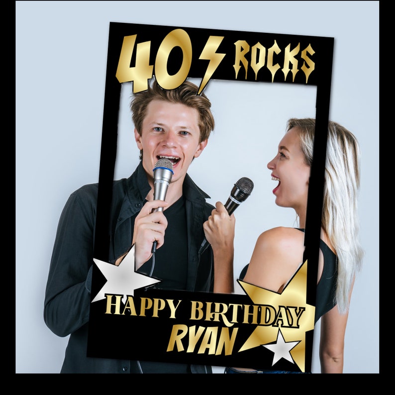Editable Rock & Roll Party Rock and Roll Birthday Photo | Etsy