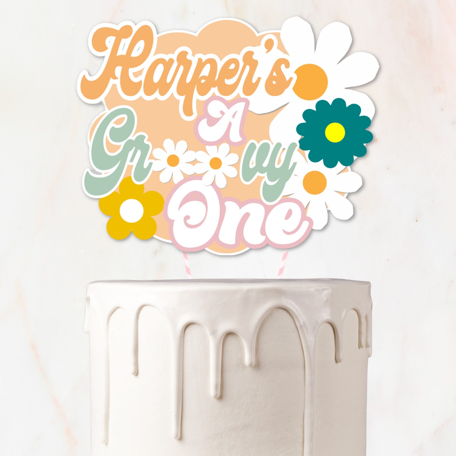 Groovy Birthday Editable Hippie Birthday Groovy Poster 70s - Etsy