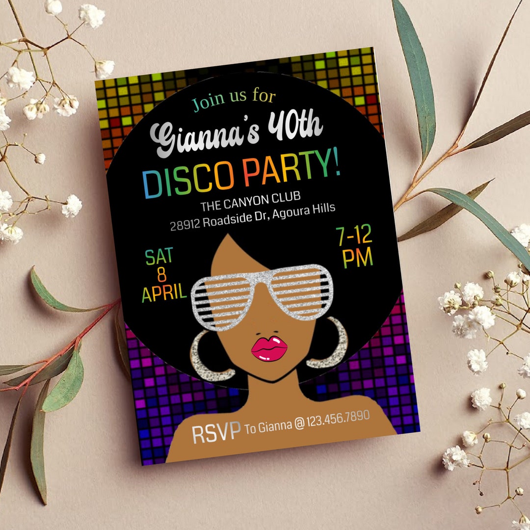 Editable Disco Party Invitation: 70s Soul Train Theme (digital) - Etsy UK