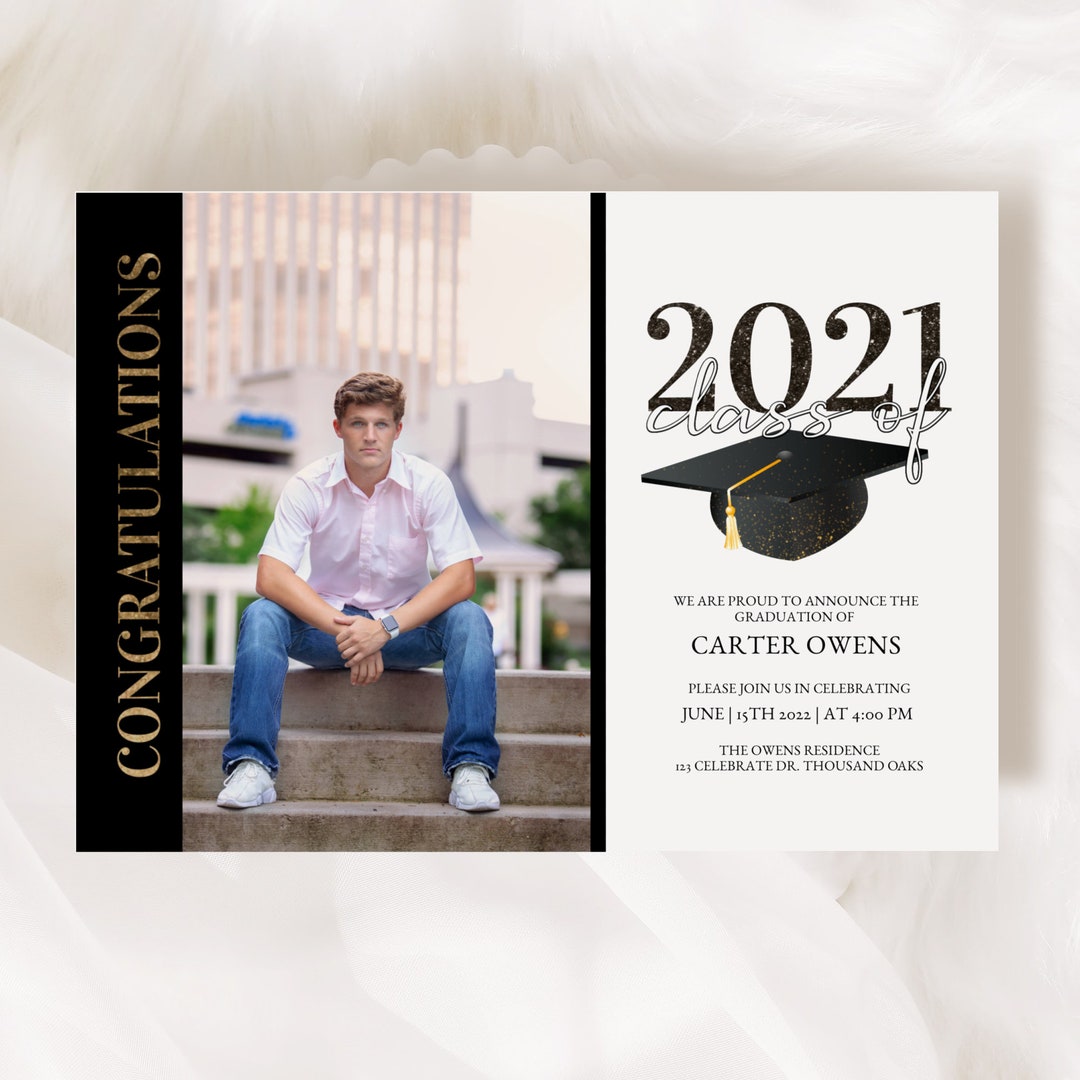 EDITABLE, Graduation Party Invitation, Class of 2022 Graduation ...
