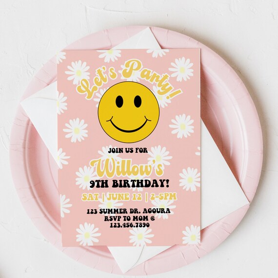 Emoji Invitations Printable Girls Birthday